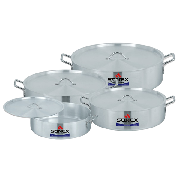 SONEX Brazier Olympia Aluminium Cookware Set ? 4 Pcs, Shallow Pots from ...
